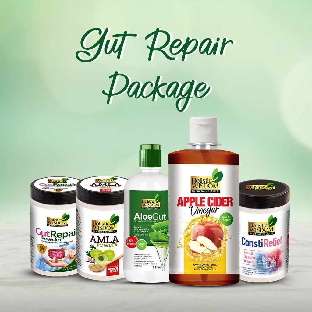 Gut Repair Package - Gut Repair Powder, Aloe Gut, Amla Powder, Apple C ...
